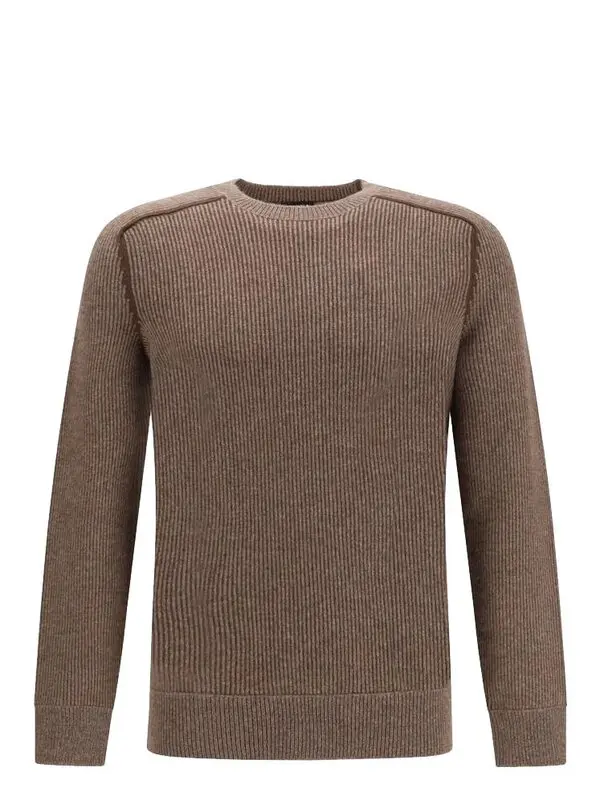 Zegna Crewneck Cashmere Sweater - Brown