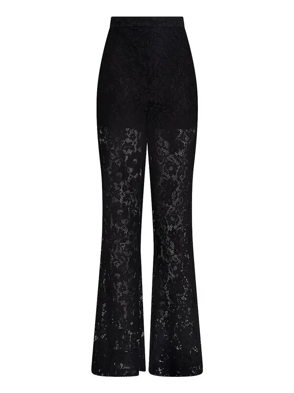 Zimmermann Corded Lace Flared Pants - Black