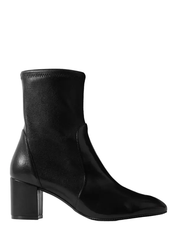 STUART WEITZMAN Yuliana Leather Ankle Boots - Black