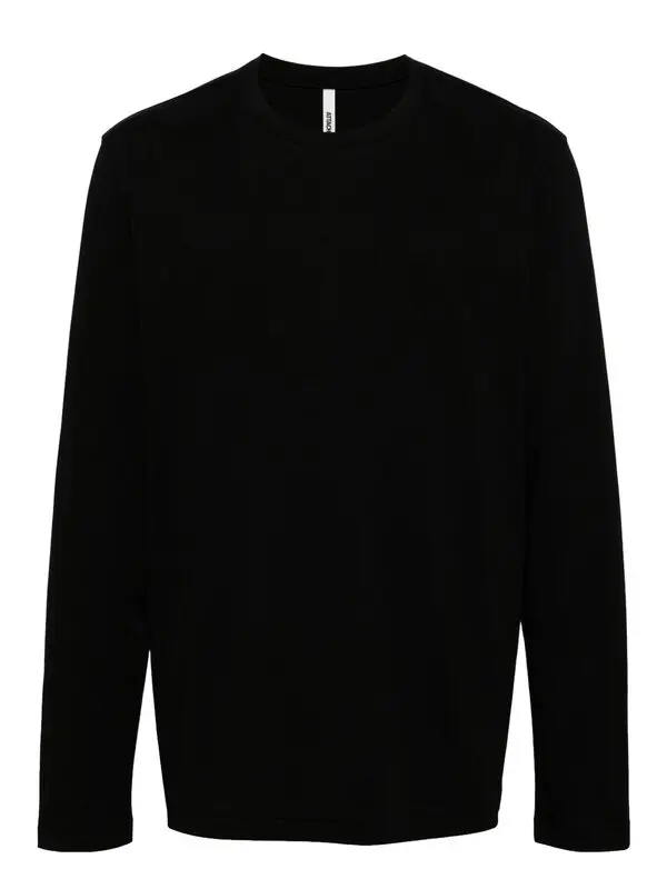Attachment Long-sleeved Cotton T-shirt - Black