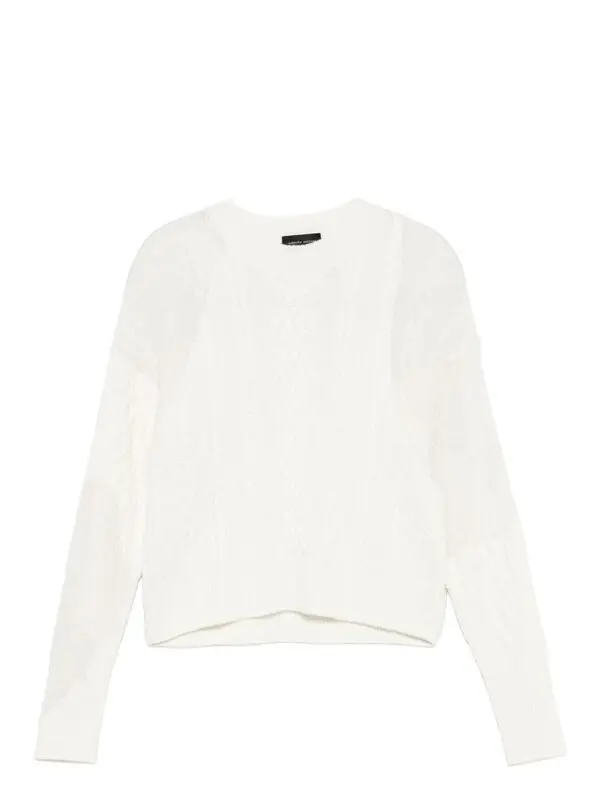 ROBERTO COLLINA Cable-knit Sweater - White