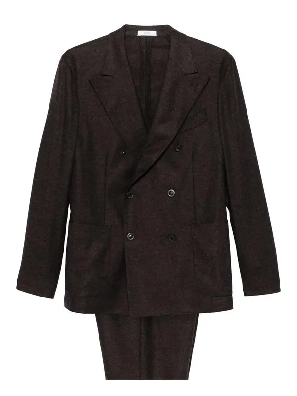 Boglioli Double-breasted Suit - Brown