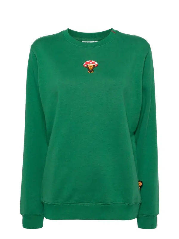 A BATHING APE Baby Milo® Store Crew Neck Sweatshirt - Green