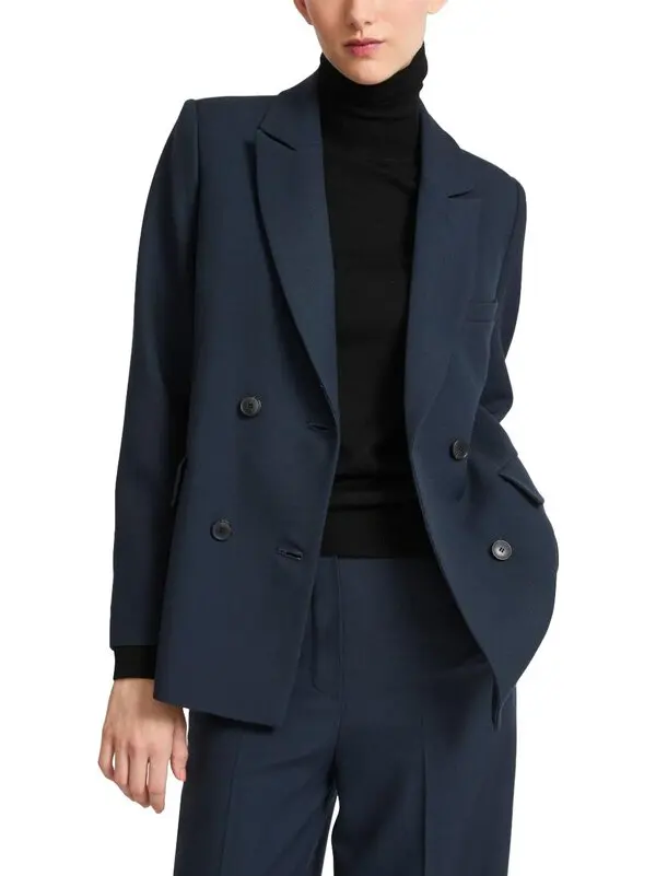 YVES SALOMON Double-breasted Blazer - Blue
