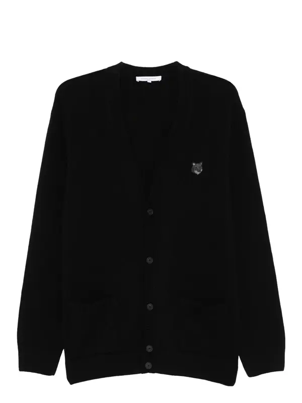 Maison Kitsuné Bold Fox Head-patch Cardigan - Black