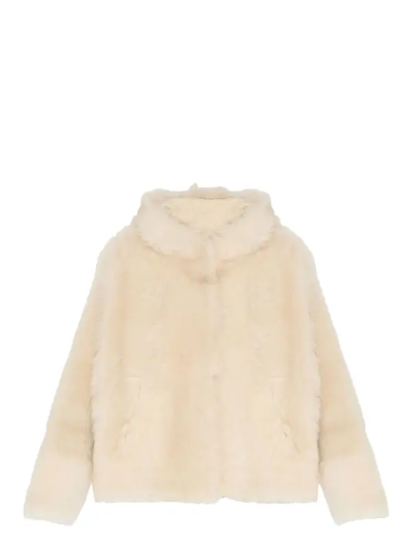 YVES SALOMON Shearling Jacket - White