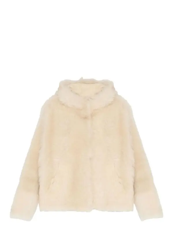 YVES SALOMON Shearling Jacket - White