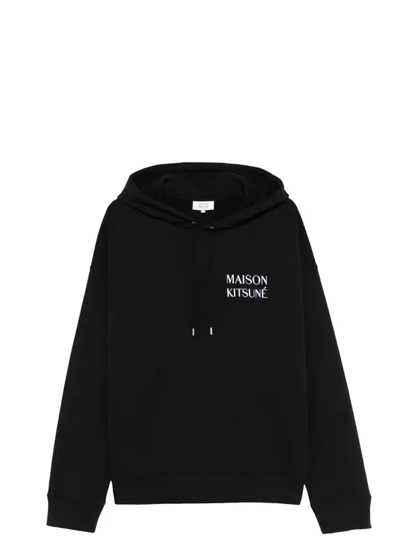 Maison Kitsuné Waterfall-print Hoodie - Black