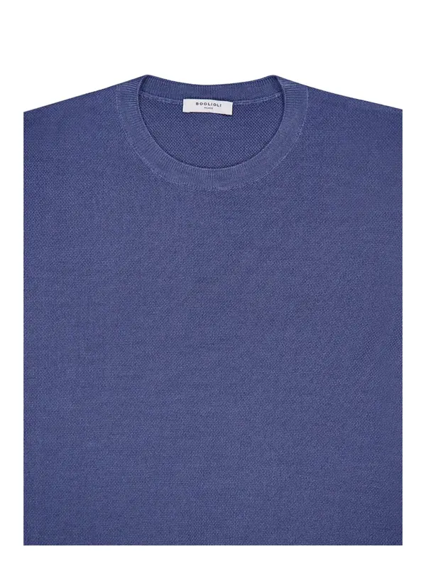 Boglioli Wool Piqué Sweater - Blue