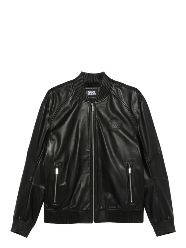 Karl Lagerfeld Leather Jacket - Black