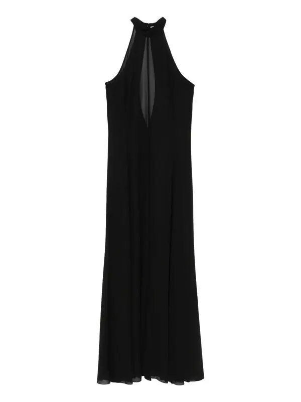 Patrizia Pepe Sheer Maxi Dress - Black