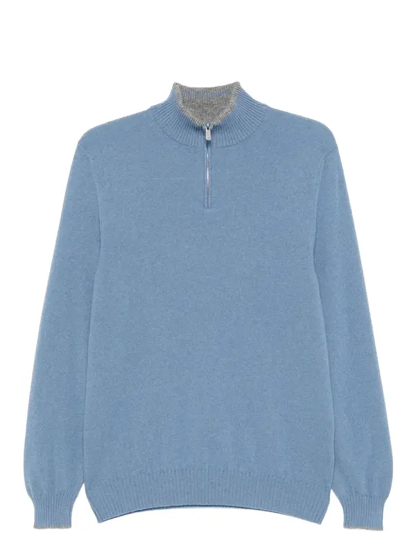 Fedeli Cashmere Cardigan - Blue