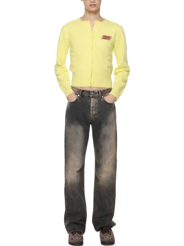 Martine Rose Pilled-finish Cardigan - Yellow
