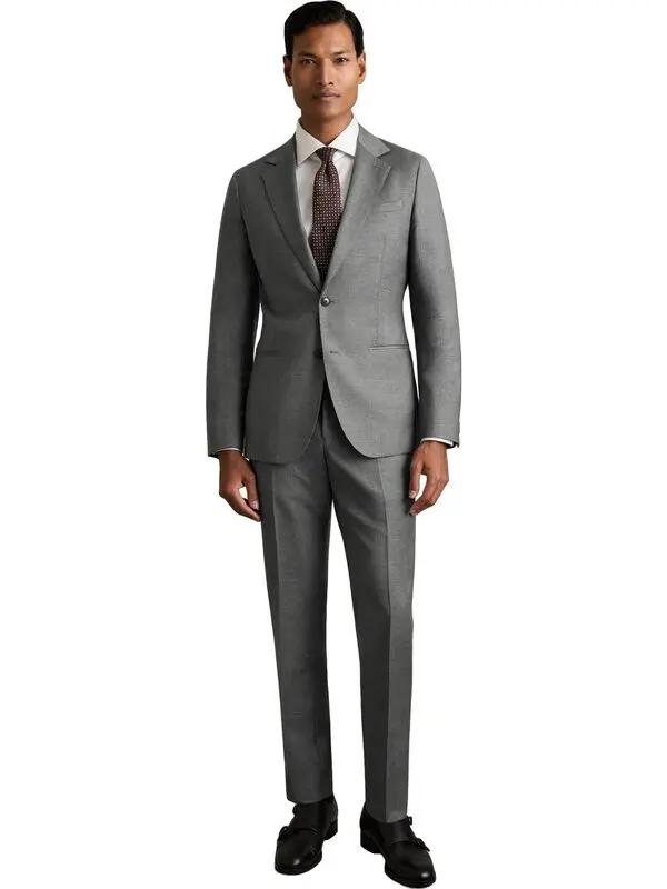 REISS Aspire Slim-fit Wool Trousers - Grey