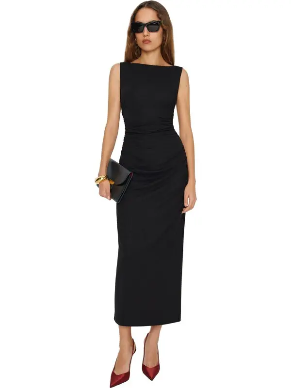 REFORMATION Benson Knit Dress - Black