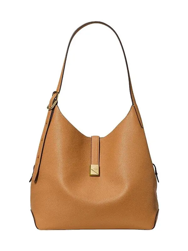 Kate Spade New York Deco Pebbled Leather Medium Shoulder Bag - Garden Soil Brown