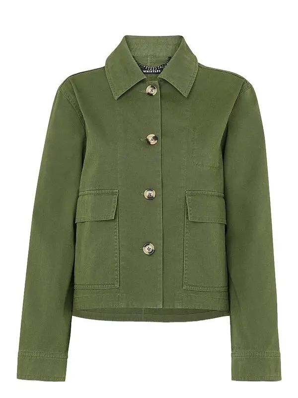Whistles Marie Casual Jacket - Dark Green