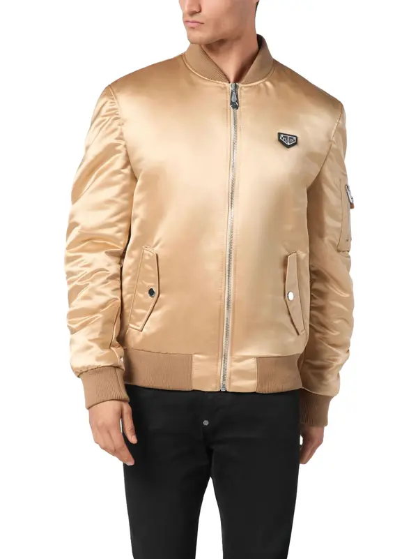 Philipp Plein Top Gun Bomber Jacket - Neutrals