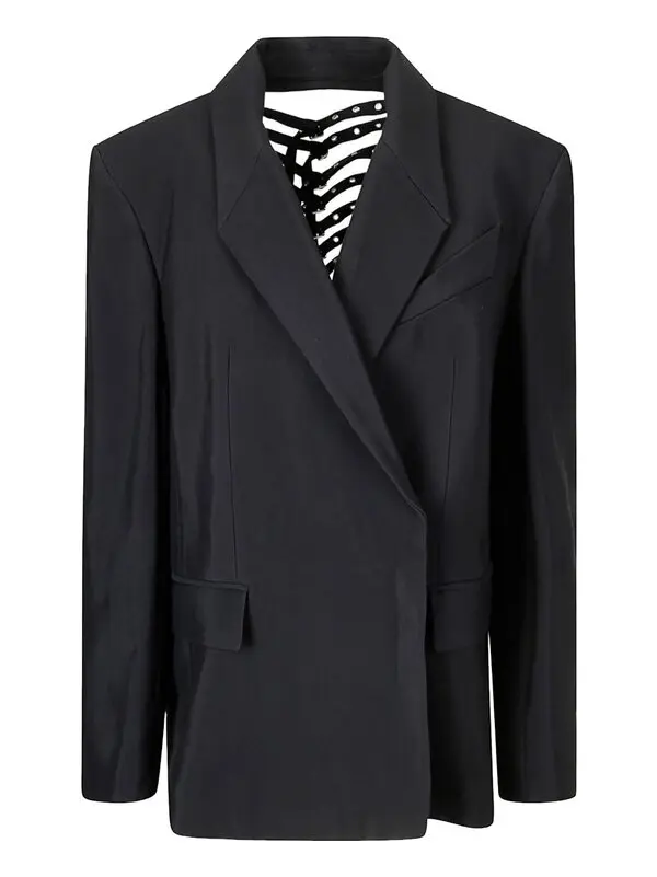 MUGLER Buckled Blazer - Black