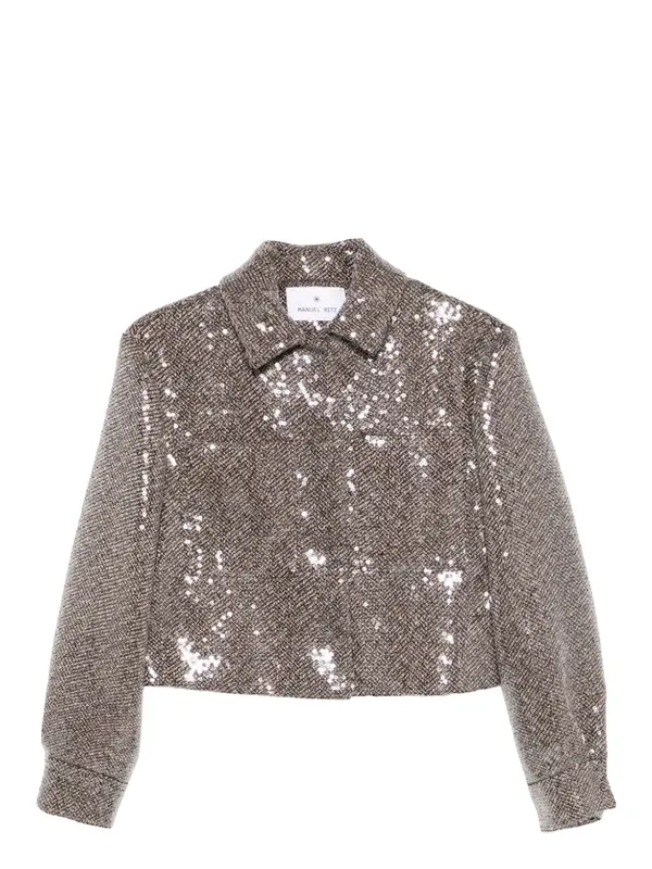 MANUEL RITZ Sequinned Jacket - Brown