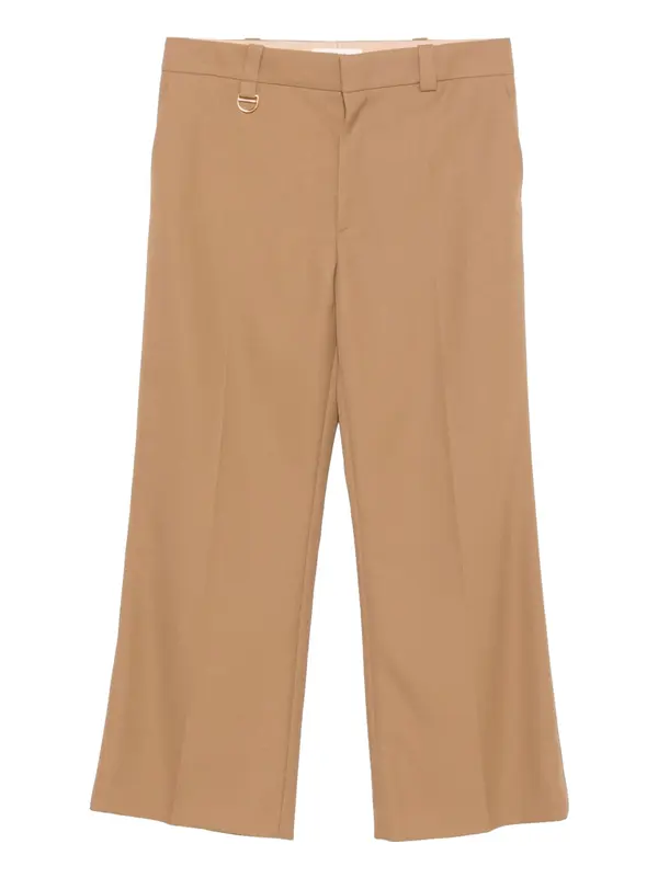 Chloé Cropped Virgin Wool Trousers - Brown
