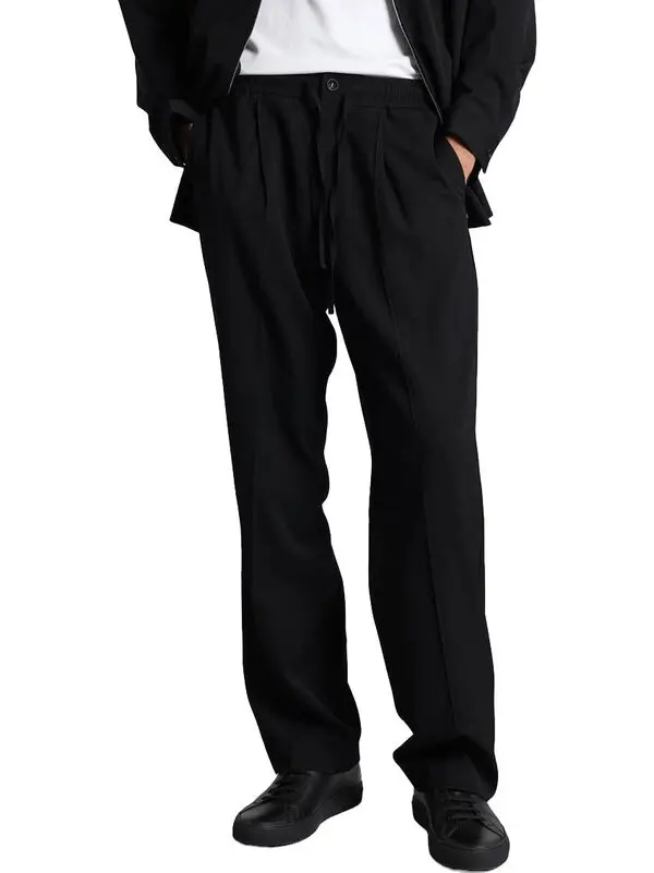 Attachment Straight Leg Pants - Black