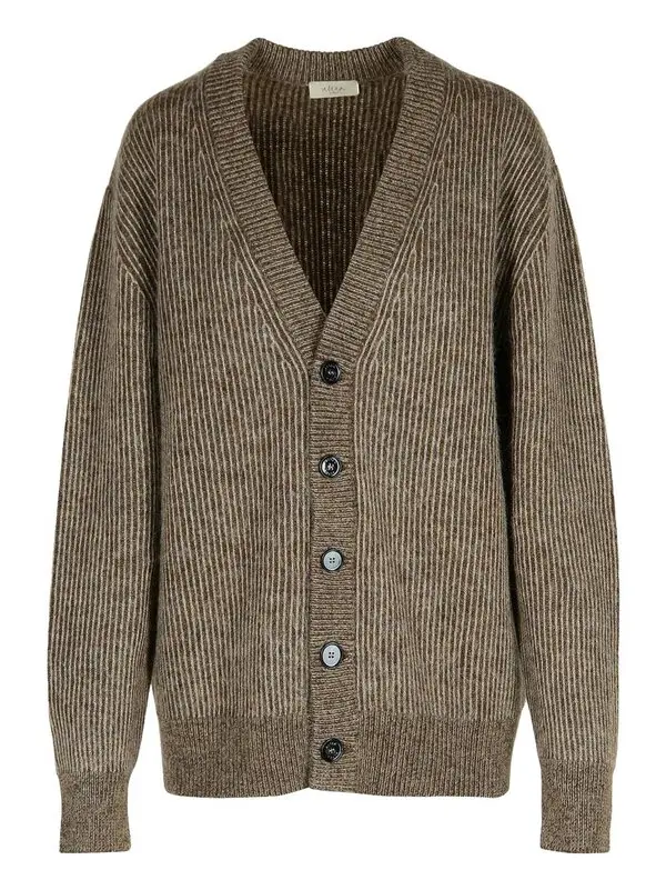 Altea Wool Blend Cardigan - Brown