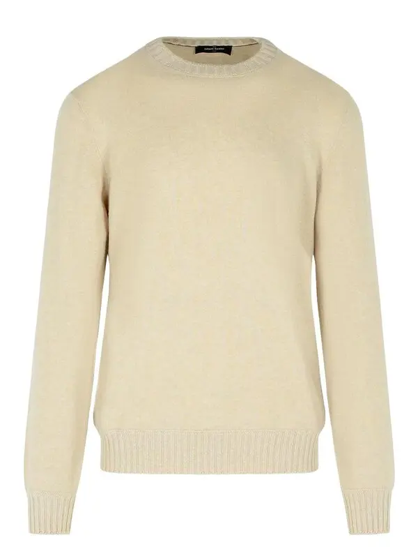 GRAN SASSO Cashmere Crew Neck Sweater - Beige