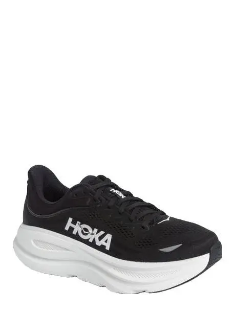 HOKA Bondi Running Shoe - Black / White