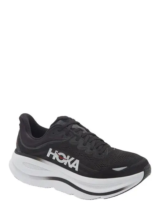 HOKA Bondi Running Shoe - Black/vermillion