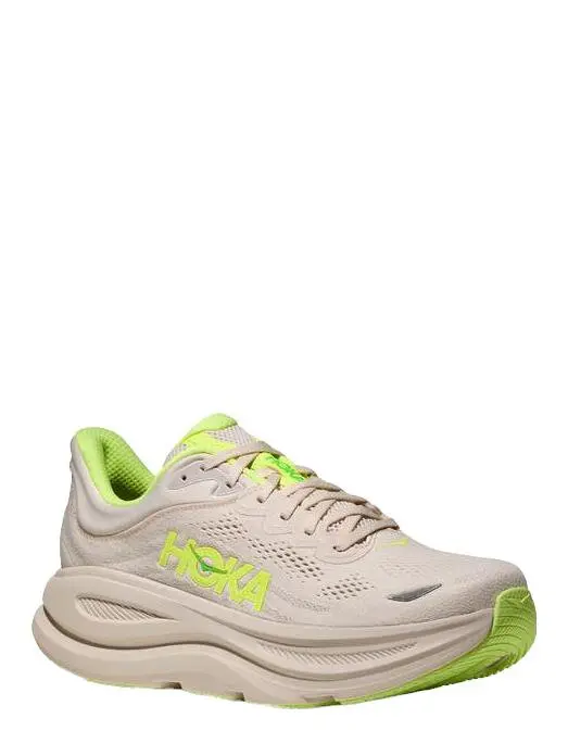 HOKA® Bondi Running Shoe - Grout/neon Yuzu