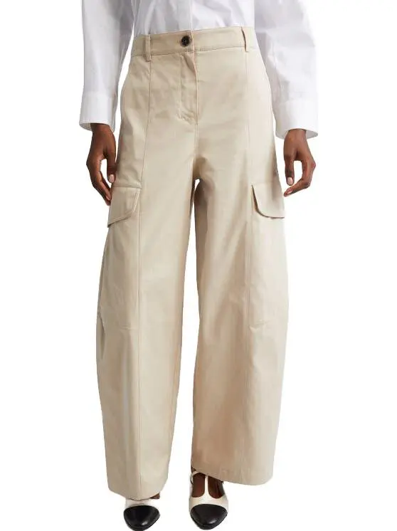 Max Mara Rosatea Ultrawide Leg Cargo Pants - Sand