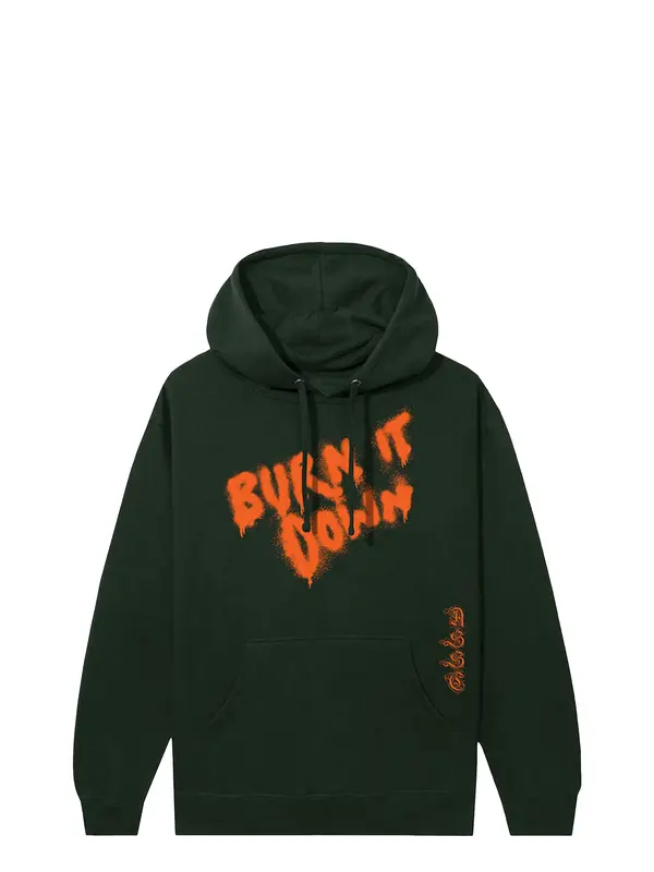 ANTI SOCIAL SOCIAL CLUB X 2 Tone Burn It Down Hoodie - Green