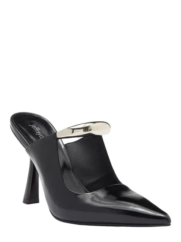 Jeffrey Campbell Mindful Pointed Toe Pump - Black Silver