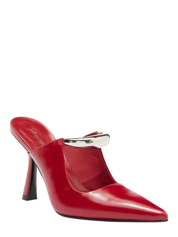 Jeffrey Campbell Mindful Pointed Toe Pump - Red Silver