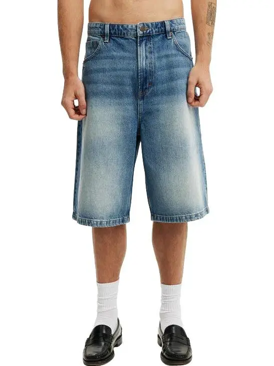 COTTON ON Super Baggy Jorts - Delusion Blue