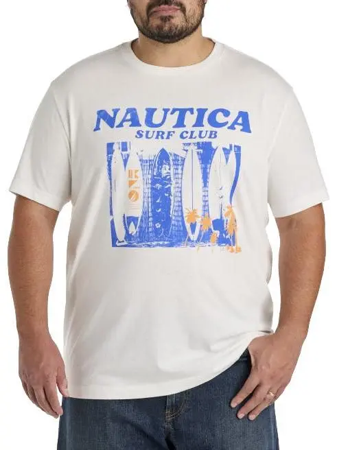 NAUTICA Big & Tall Surf Club Graphic Tee - White