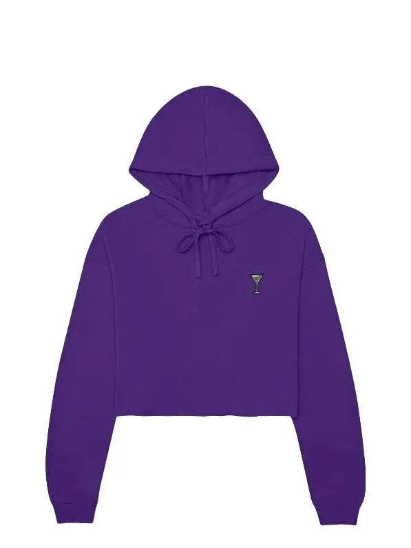 DALIX Martini Cropped Hoodie - Deep Heather