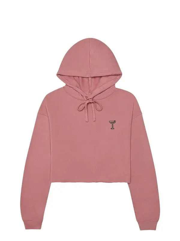 DALIX Espresso Martini Cropped Hoodie - Mauve