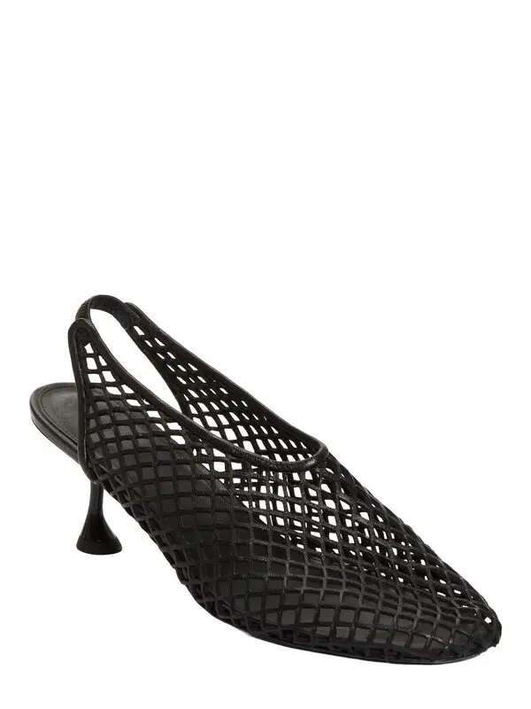 Proenza Schouler Perforated Slingback Pump - Black