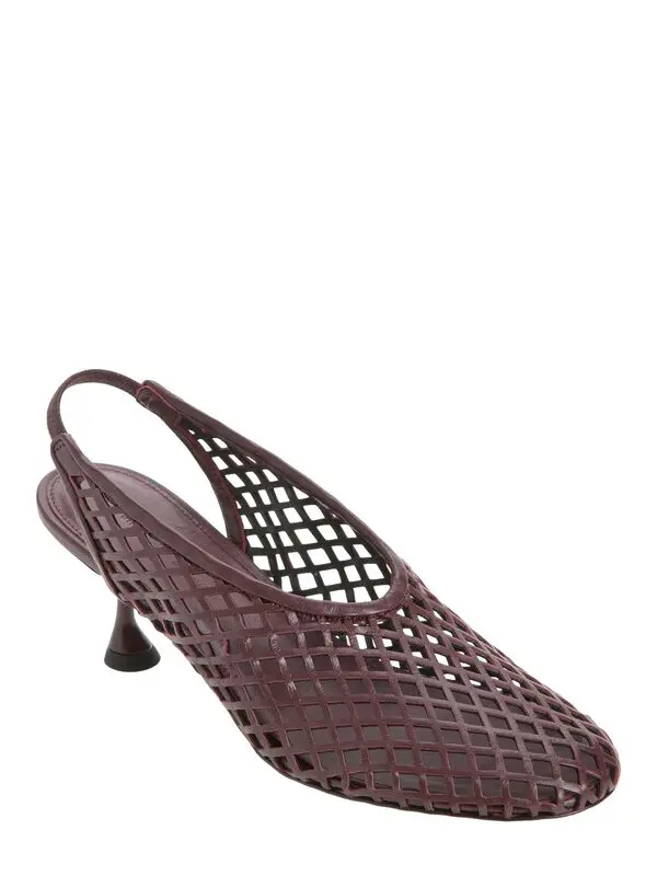 Proenza Schouler Perforated Slingback Pump - Burgundy