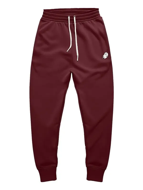DALIX Ghost Fleece Jogger Sweatpants - Maroon
