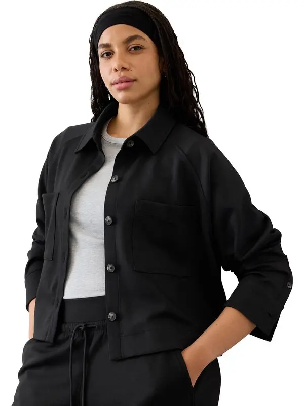 Athleta Allure Shirt Jacket - Black