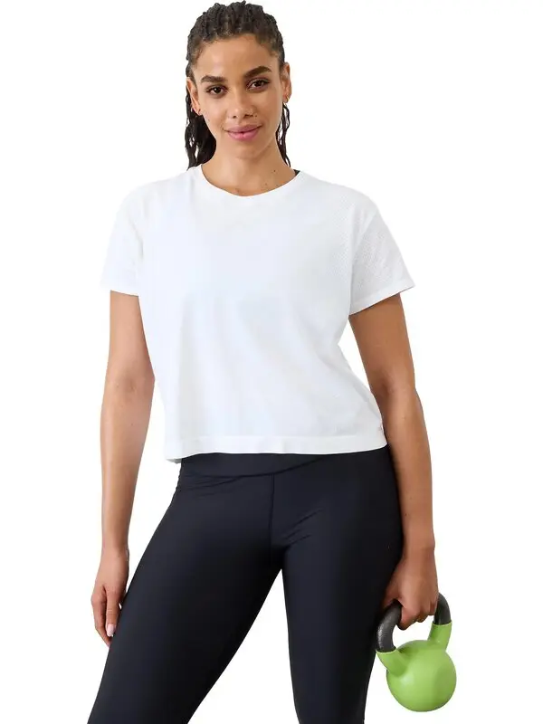 Athleta In Motion Seamless Relaxed Tee - Bright White