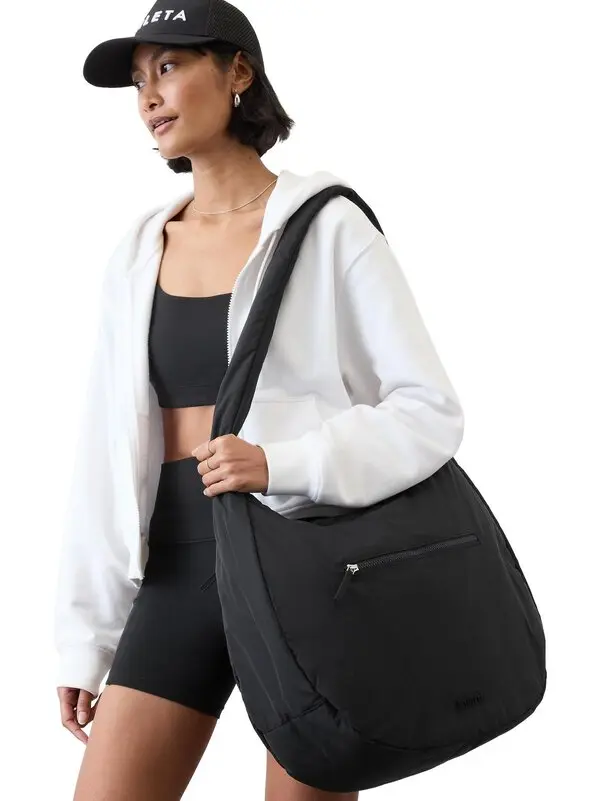Athleta Oversized Crossbody Hobo Bag - Black
