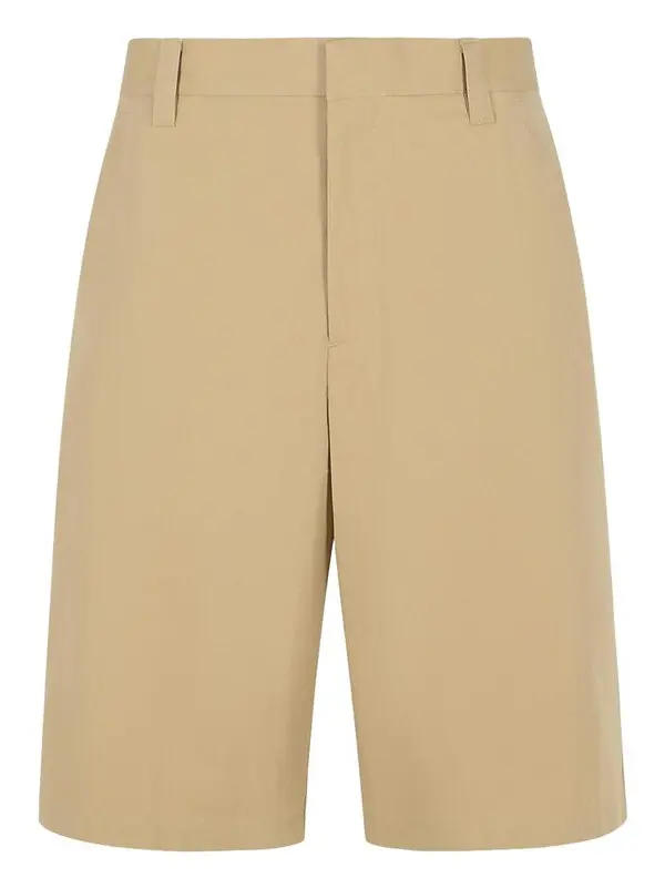 Moschino Cotton-blend Bermuda Shorts - Beige