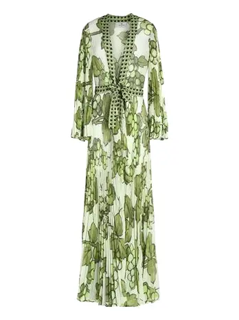 Etro Floral And Geometric Print Kimono - Green