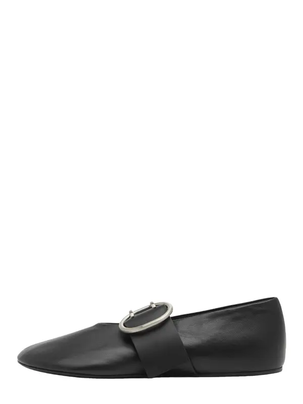 JIL SANDER Ballerina With Buckle - Black