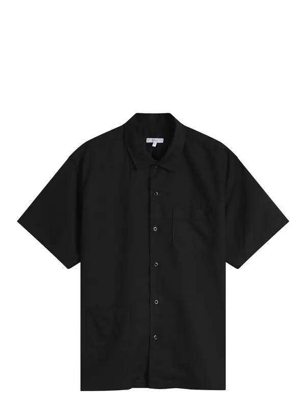 Engineered Garments Camp Shirt - Black Handkerchief Linen