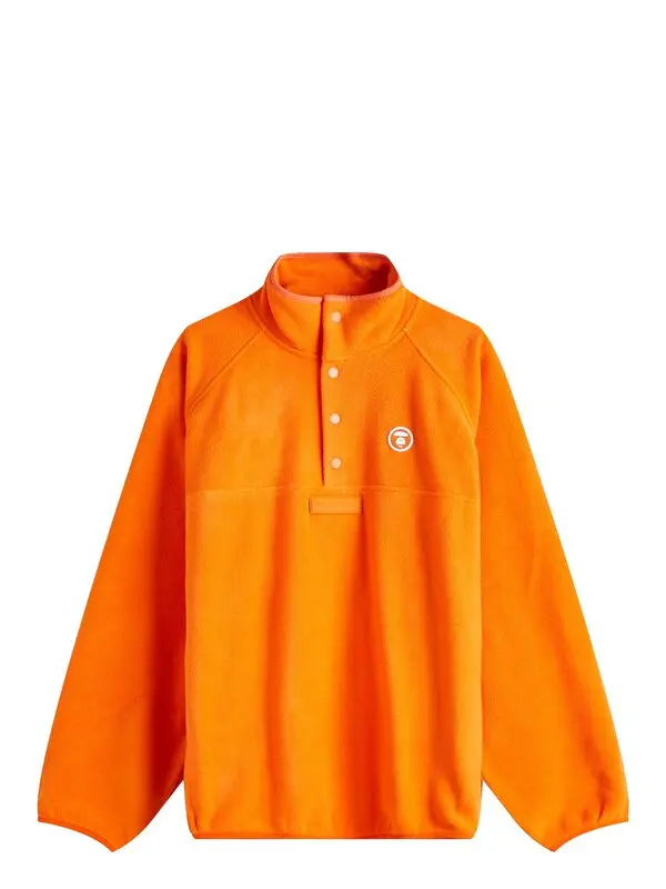 A BATHING APE Aape Now Moc Neck Polar Fleece - Orange